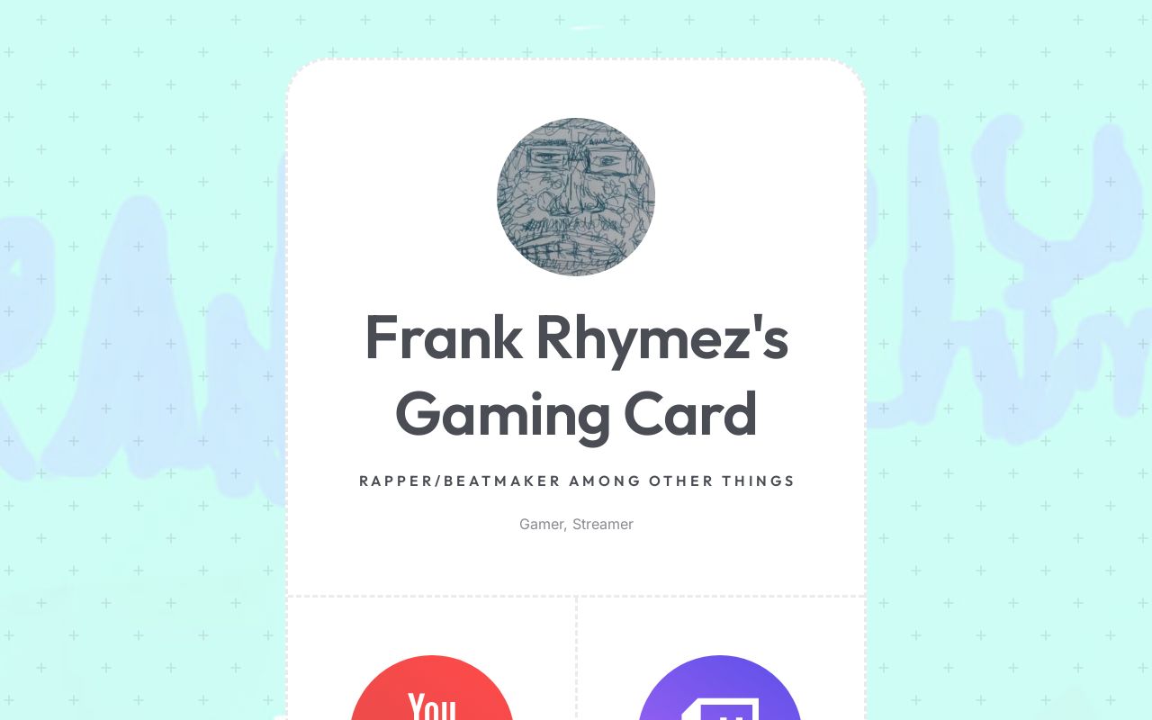 Frank Rhymez's Gaming Card
